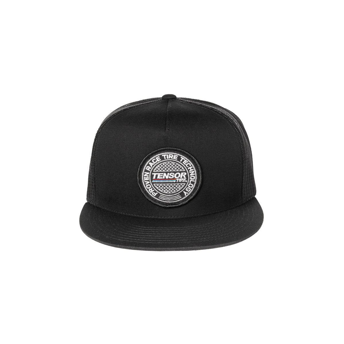 Tensor Race Badge Flatbill Trucker Hat | Snapback | Black – Tensor Tire